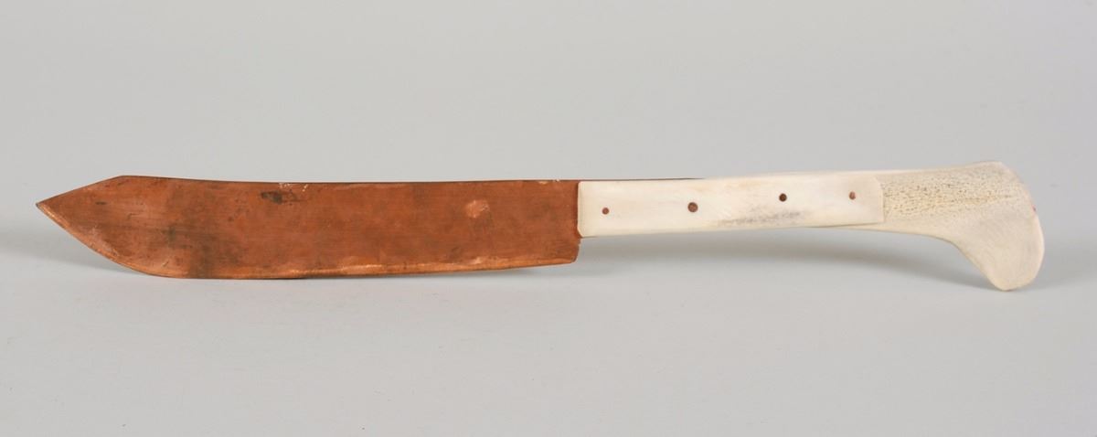 Inuit Snow Knife with Copper Blade and Bone Handle From Holman Island ...