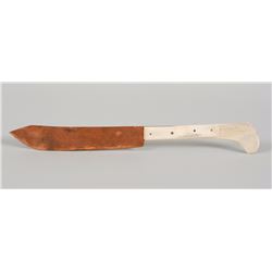 Inuit Snow Knife with Copper Blade and Bone Handle From Holman Island ...