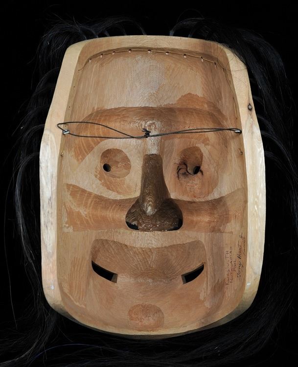 Kwagiulth Fool Mask Carved by Tony Hunt Jr. 17" H. 11 1/2" W. Good ...