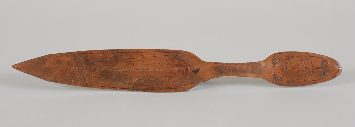 Tlingit Copper Dagger with Incised Design ca. 1880, Collected by Rev ...