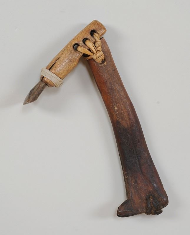 Inuit Bone and Stone Hand Adze - E. Stendahl Collection 10 1/2" L. 6" W ...
