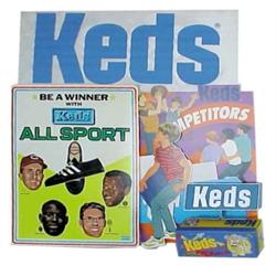 Five Keds Athletic Shoe items: All Sport poster, plastic sign, banner ...