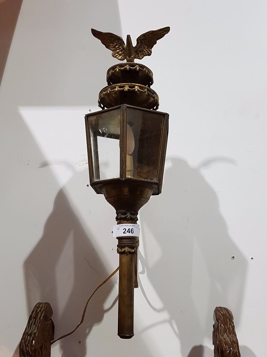 VINTAGE GERMAN EAGLE INTERIOR TORCH LAMP