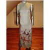 Vintage Metallic Cheongsam Chipao hand painted lurex dress and jacket 1950