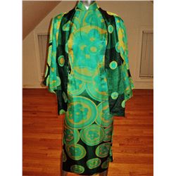 Vintage 1950 Cheongsam Chipao dress and cover jacket all silk all lined ...