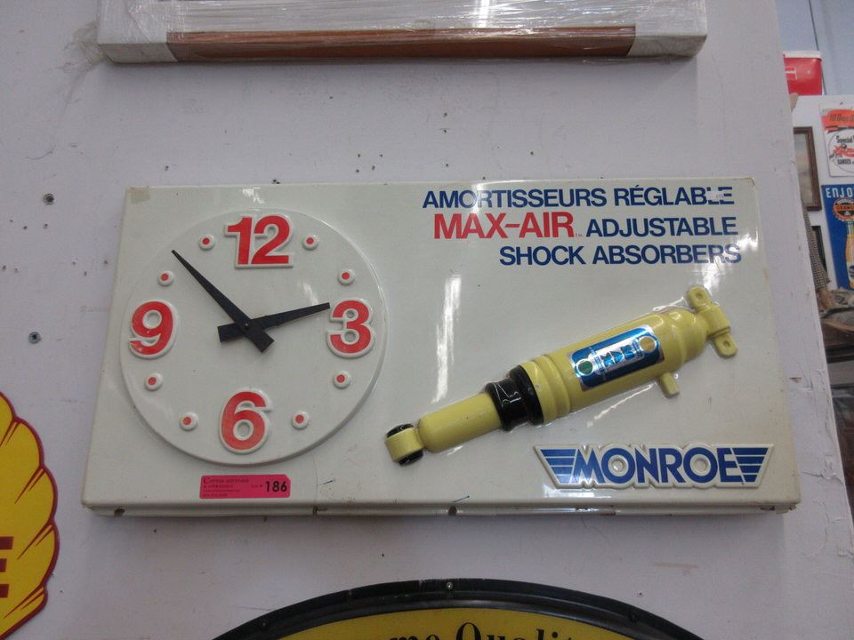 Monroe Shock Absorber Advertising Clock ca1970