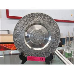 Masonic symbols pewter plate