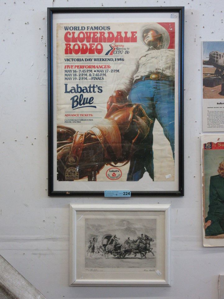 1986 Cloverdale Rodeo poster & a Print