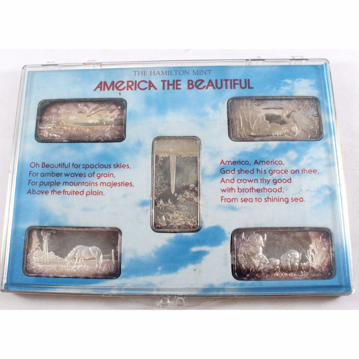 Hamilton Mint Issue "America the Beautiful" 1oz .999 Fine Silver Art 5 ...