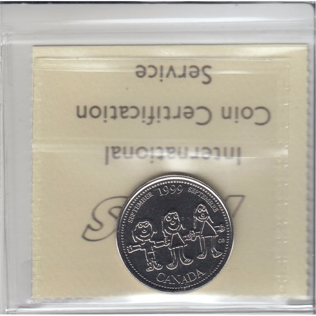 25-cent Canada 1999 September Mule ICCS Certified MS-66 Numismatic BU