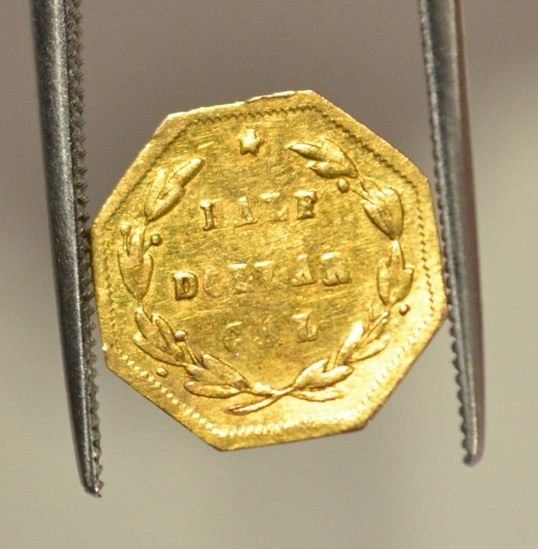 1871 50c CAL GOLD OCTAGONAL