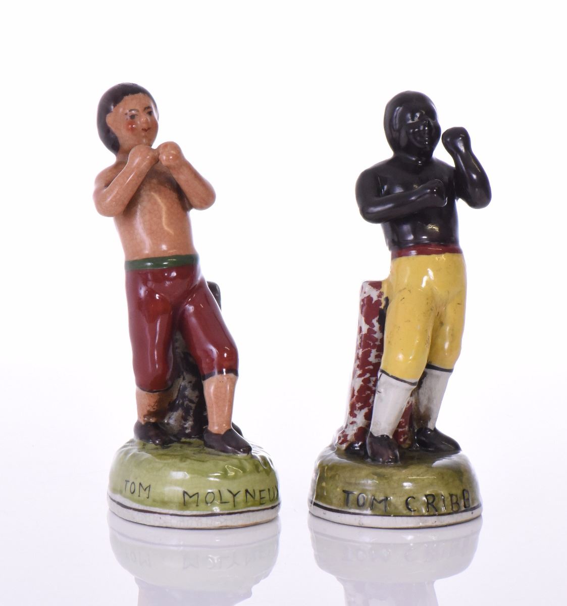 Pair of Staffordshire Boxing Figures Tom Cribb