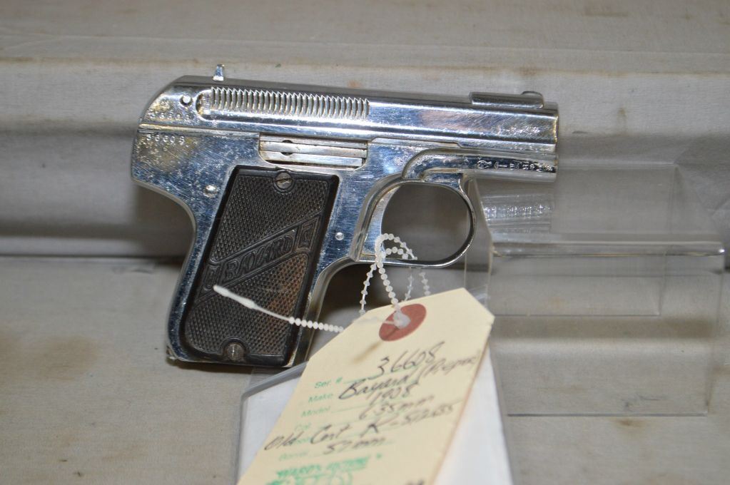 Bayard ( Pieper ) Model 1908 6.5 MM Semi Auto De-Watted Pistol w/ 57 mm ...