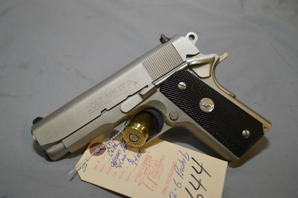 Colt Model Officer's ACP MK 1V Series 80, .45 auto calibre, six shoot ...