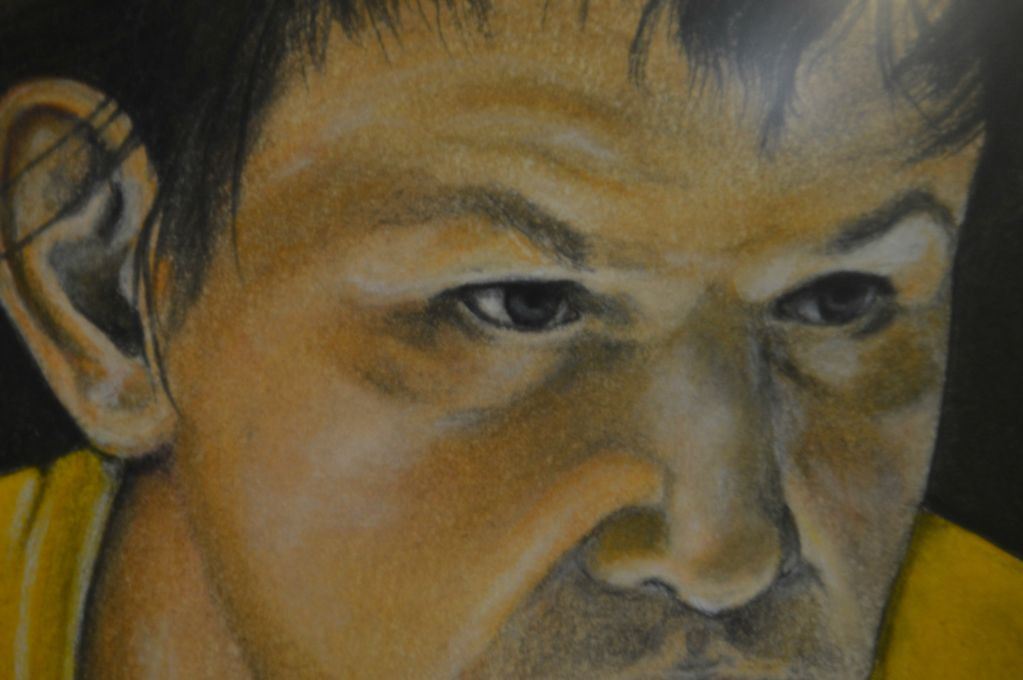 Framed original colour pencil drawing "Bobby Orr" by renowned Scottish ...