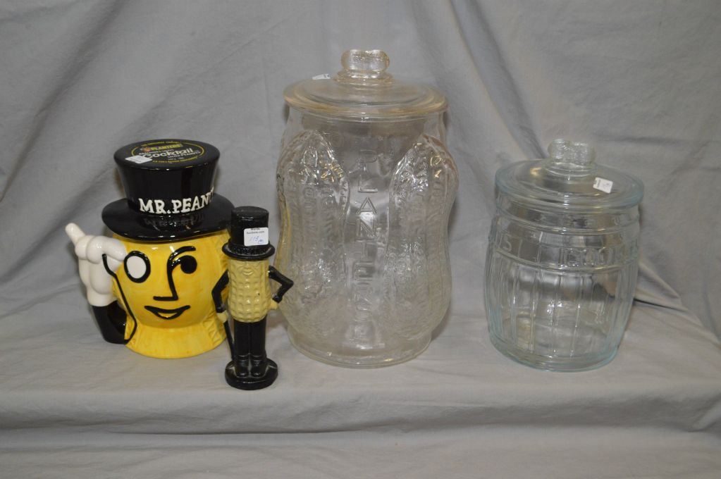Selection of peanut collectibles including Mr. Peanut and Planters ...