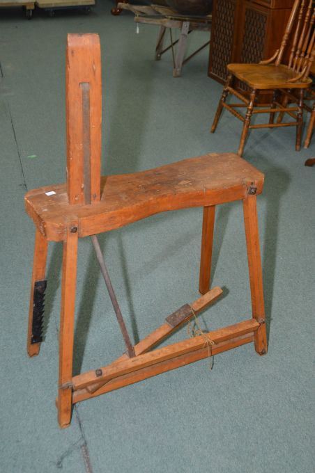 Antique saddle makers bench