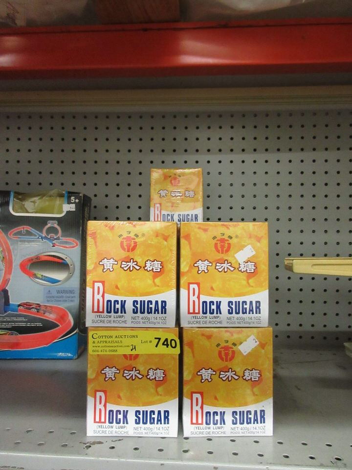 21 Boxes of yellow lump rock sugar