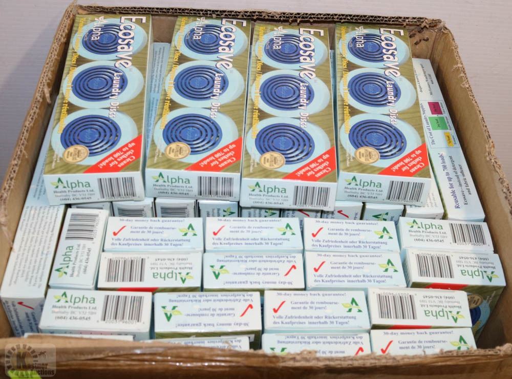 BOX OF ECOSAVE LAUNDRY DISCS (REUSABLE LAUNDRY