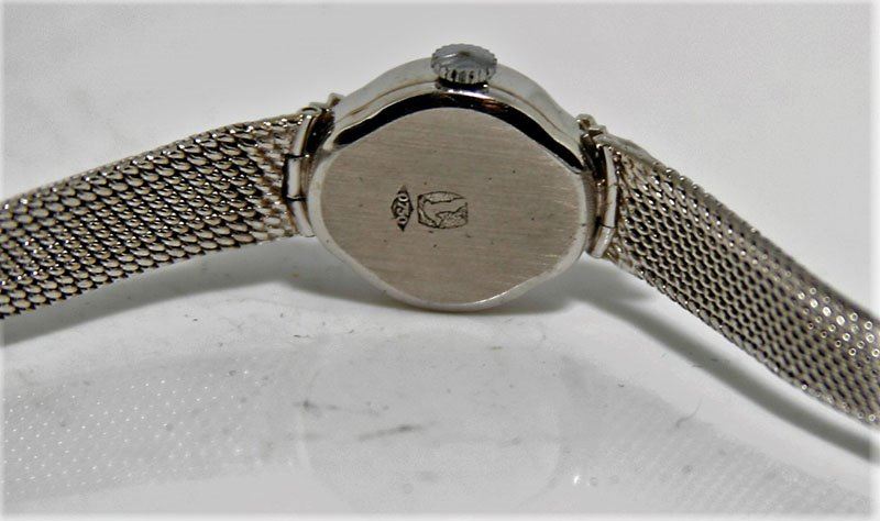 Vintage Ladies 18Kt White Gold ONSA 17Jewel Incabloc Swiss Wrist Watch ...