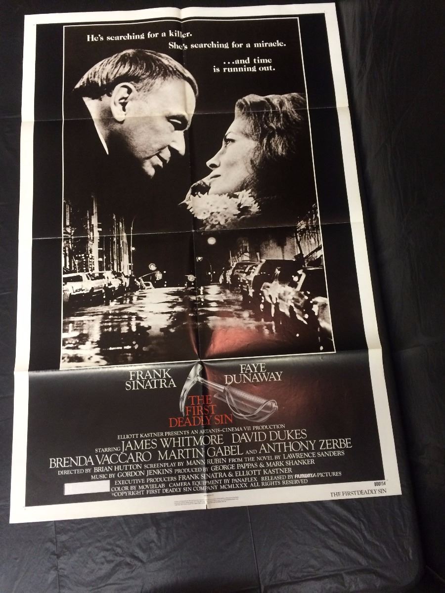 FRANK SINATRA & FAYE DUNAWAY VINTAGE MOVIE POSTER THE FIRST DEADLY SIN
