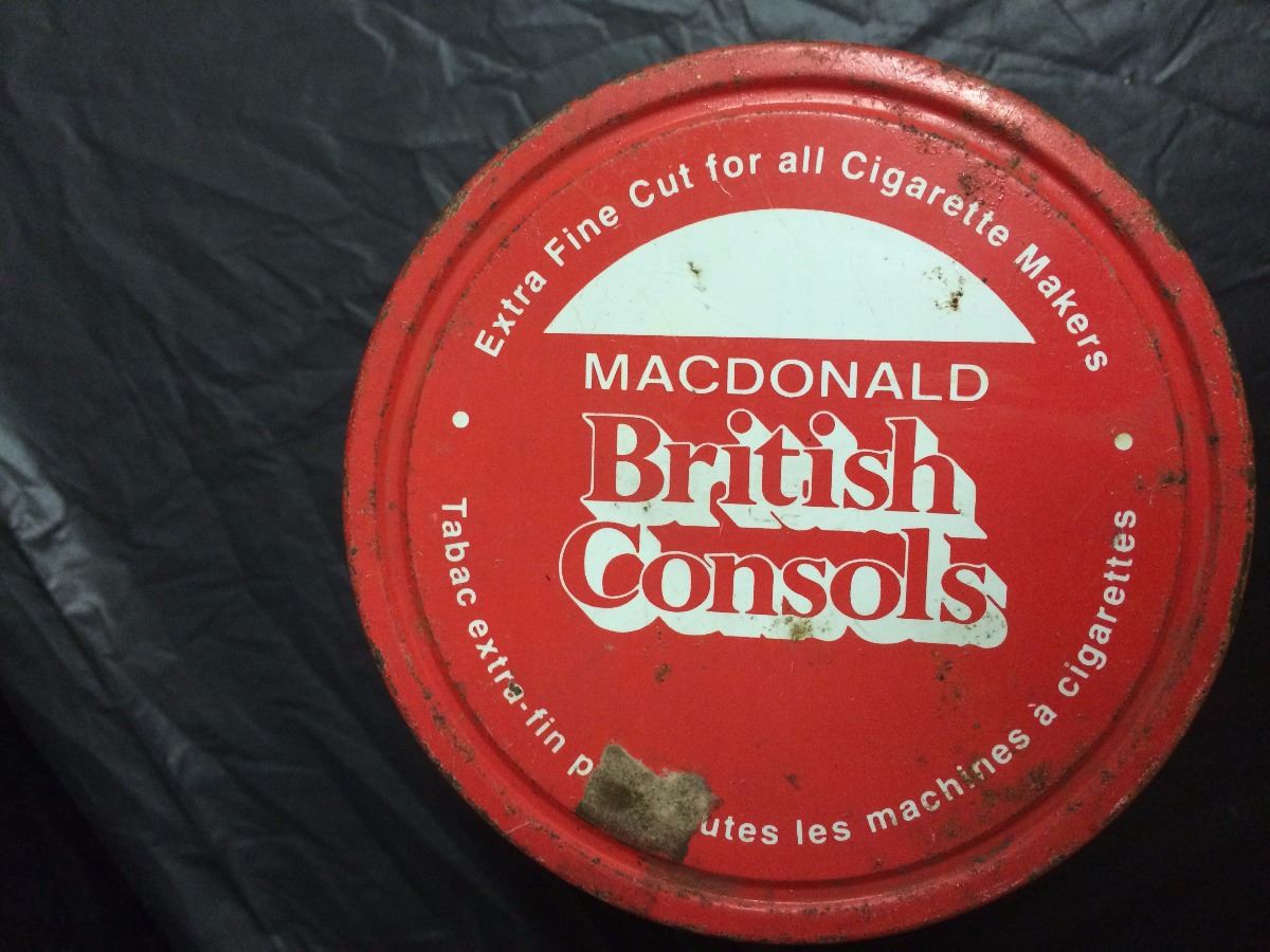 VINTAGE MACDONALD BRITISH CONSOLS TOBACCO TIN