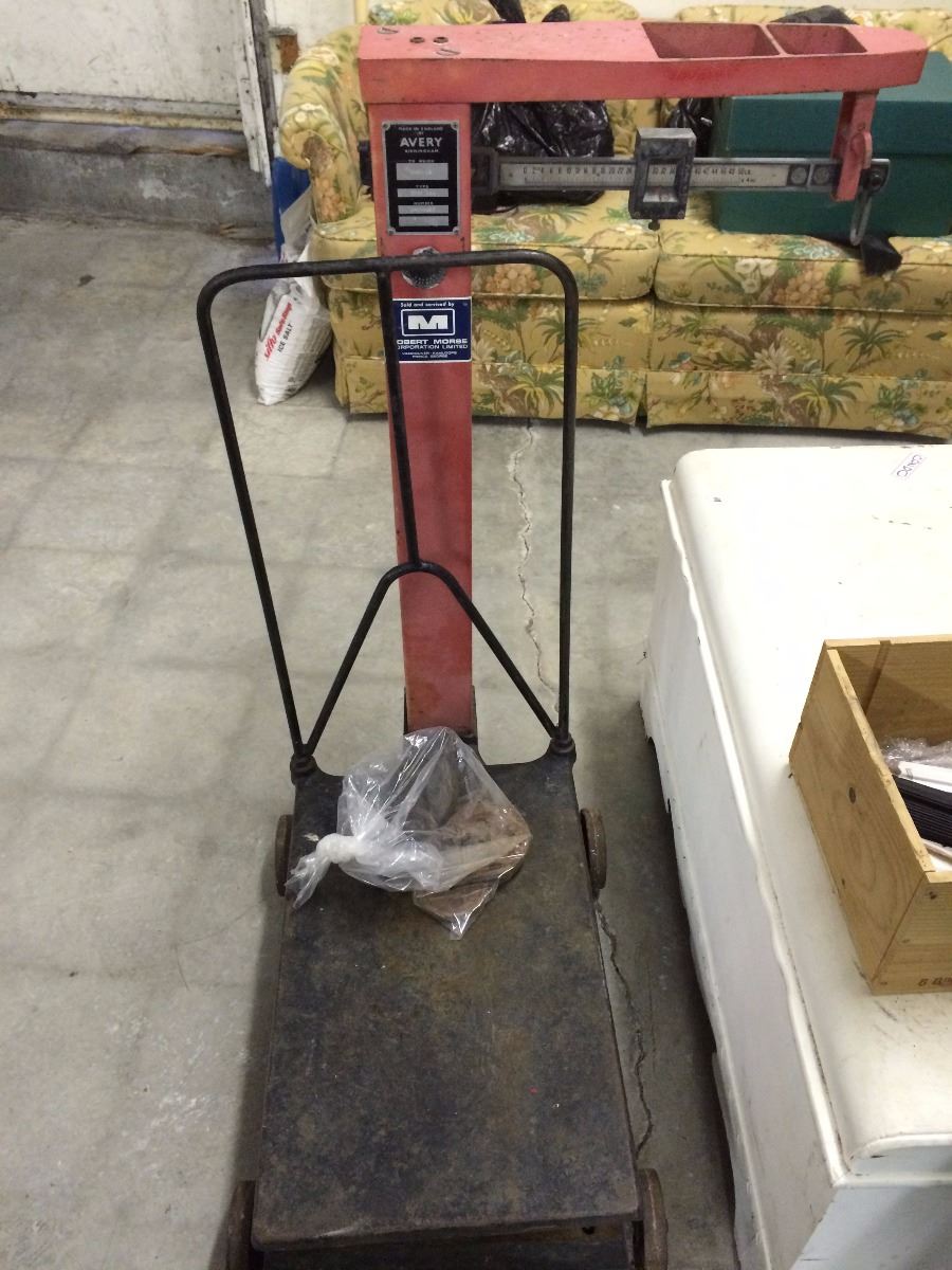 VINTAGE FAIRBANKS GRAIN STORE RAILROAD 500 LB FLOOR SCALE