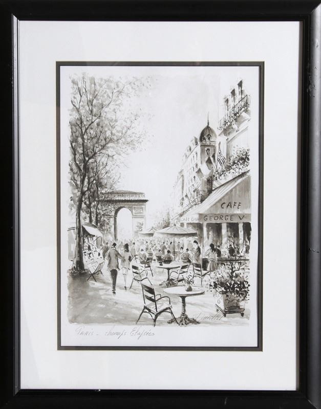 Ducollet, Paris - Champs-ƒlysŽes, Watercolor Painting