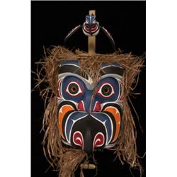 Articulated Kingfisher Mask by Rupert Scow 18" H. 9" W. Fine Condition