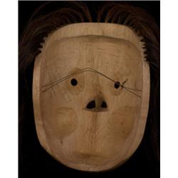 Tsimshian Carved Alder "High Born Lady" Mask with Abalone Labret by Tom ...