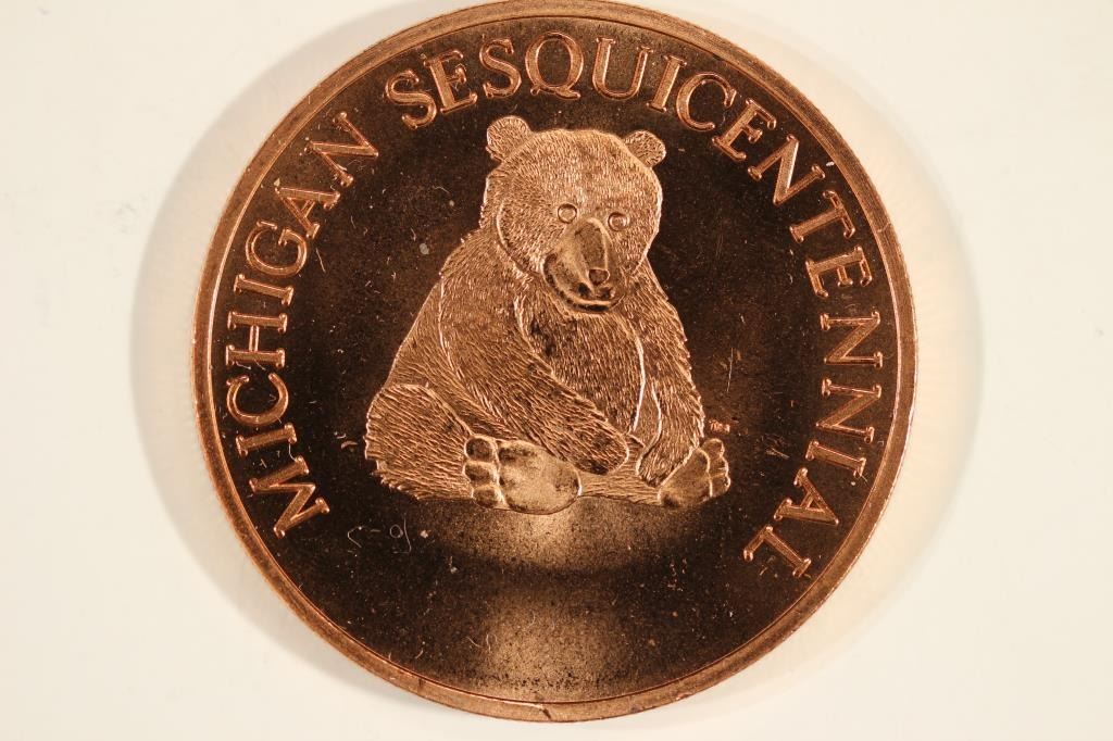 1837-1987 MICHIGAN SESQUICENTENNIAL COPPER TOKEN