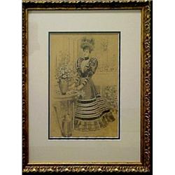 Adolf Karol Sandoz, Victorian lady putting