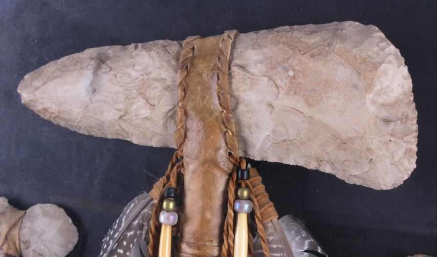 Native American Arrowhead & Tomahawk Display Native American Arrowhead & Tomahawk Display