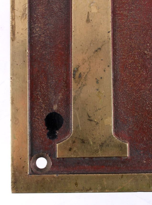 Antique Brass Railroad Locomotive Engine Plaque