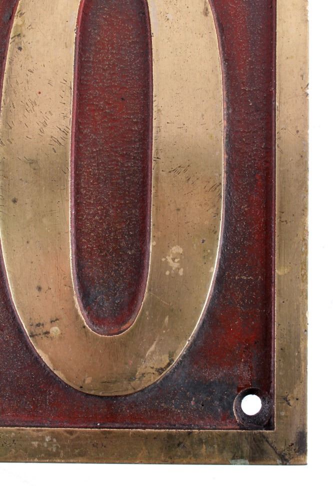 Antique Brass Railroad Locomotive Engine Plaque