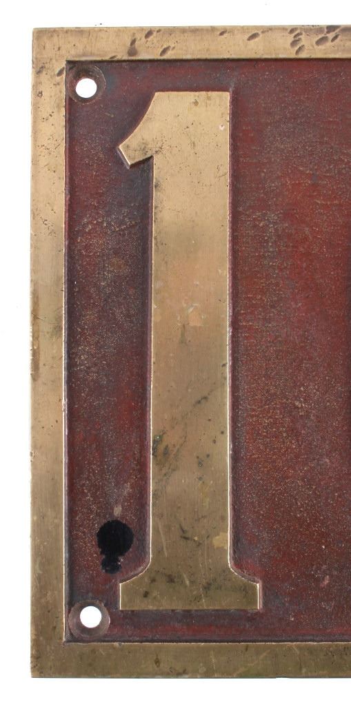 Antique Brass Railroad Locomotive Engine Plaque