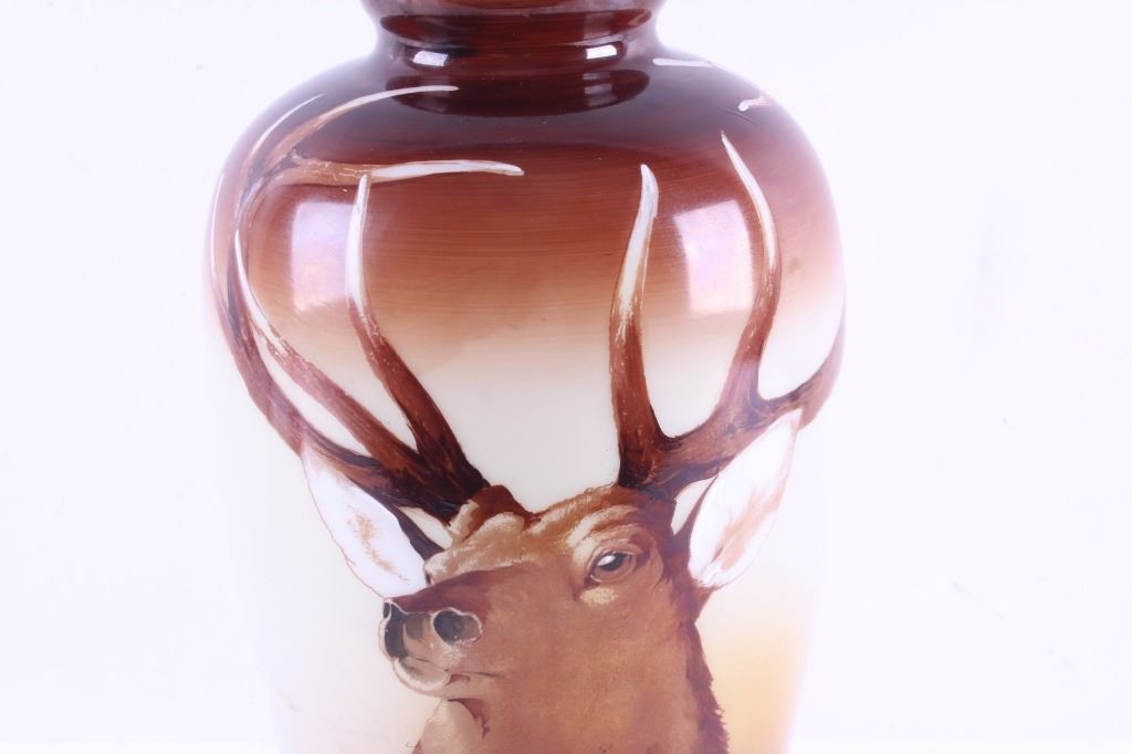 Pittsburgh Lamp Brass & Glass Co. Stag Vase
