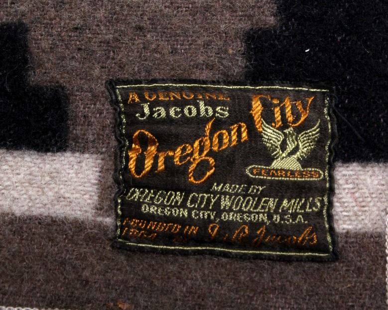 Early Oregon City Mills Wool Indian Blanket