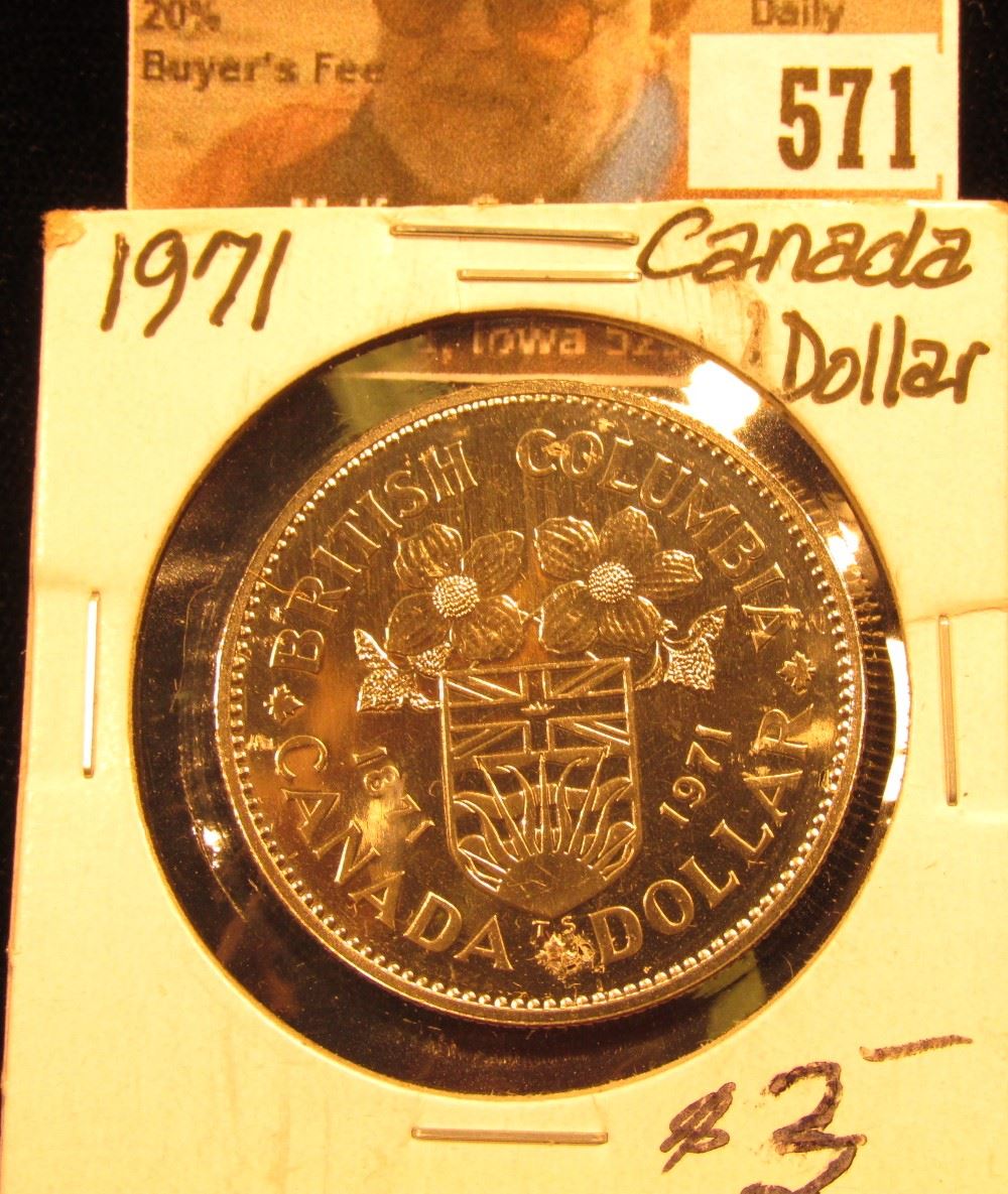 1871-1971 Canada Commemorative Proof-like Dollar.