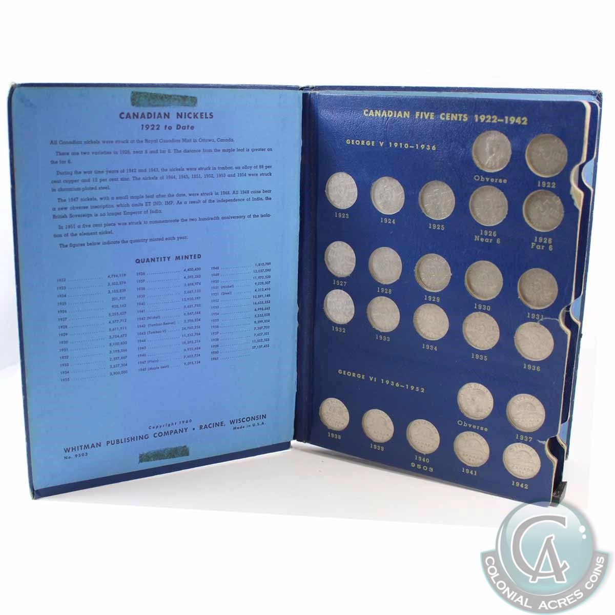 5-cents: Complete 1923-1967 Canada Nickel Collection including the 1926 ...