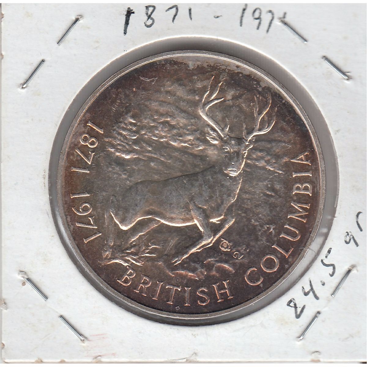 1871-1971 British Columbia Canada Commemorative Sterling Silver ...