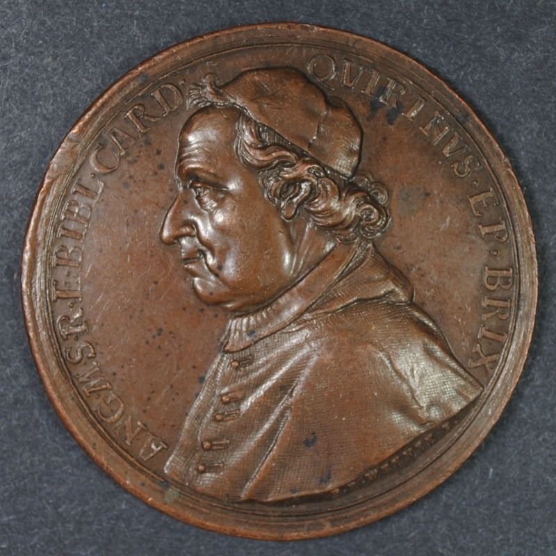 BRONZE VATICAN MEDAL CARDINAL QUIRINIUS 1752