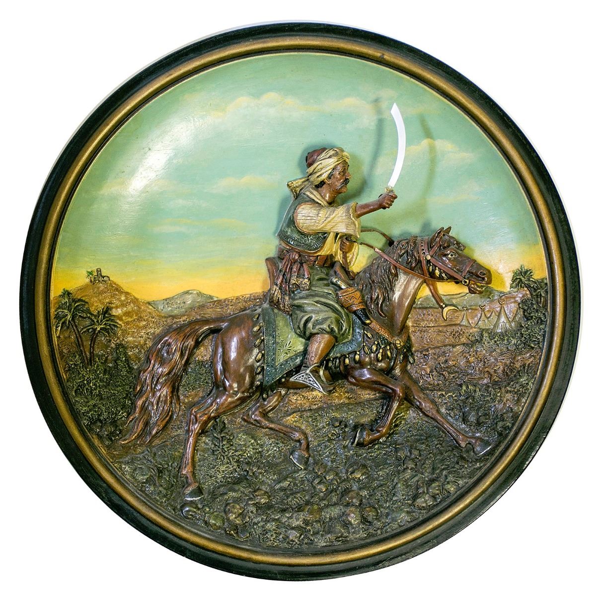 Musterschutz 3-D Arabian Soldier Plaque -# 1748