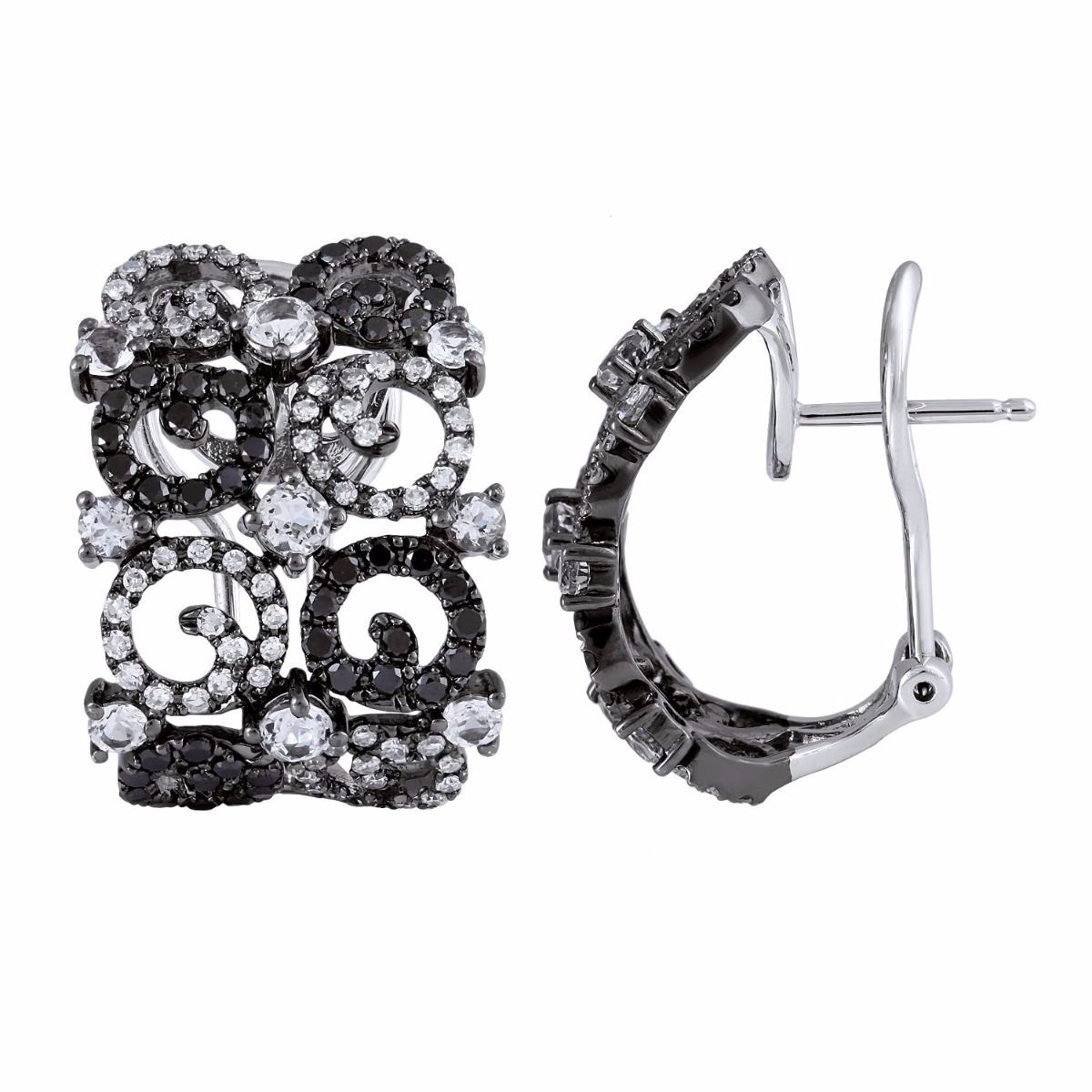 14KT White Gold Diamond Earrings -# 5846