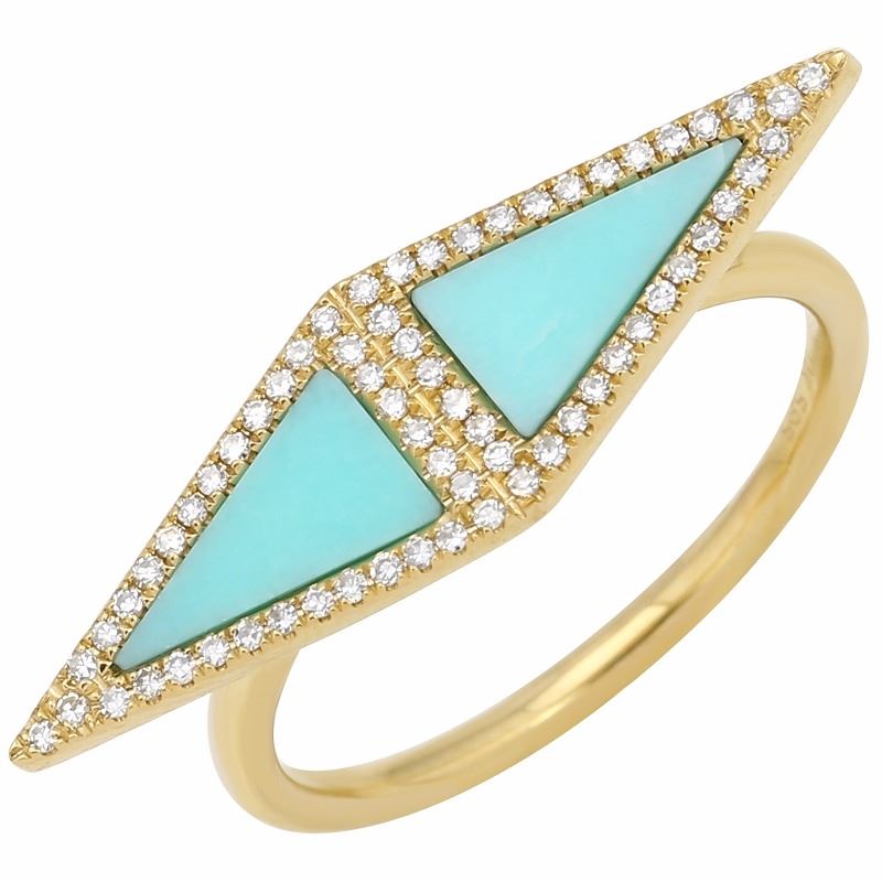 14KT Yellow Gold Gemstone Ring -# 7812-1