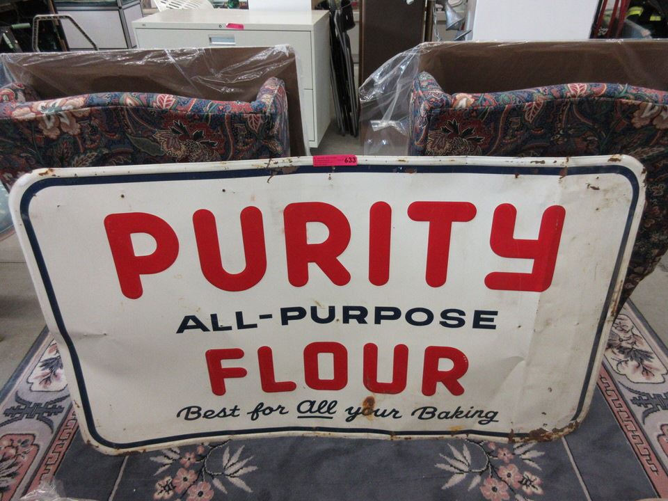Vintage Metal "Purity Flour" sign