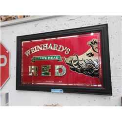 Weinhard's Boar's Head Red advertising mirror