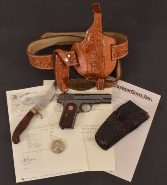 Texas Ranger Robert Goss Colt .380 Pistol