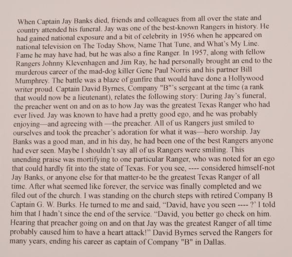 Texas Ranger Jay Banks Silver Badge