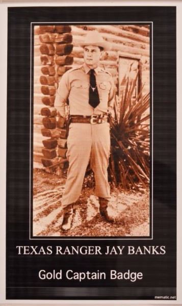 Texas Ranger Jay Banks Gold Badge